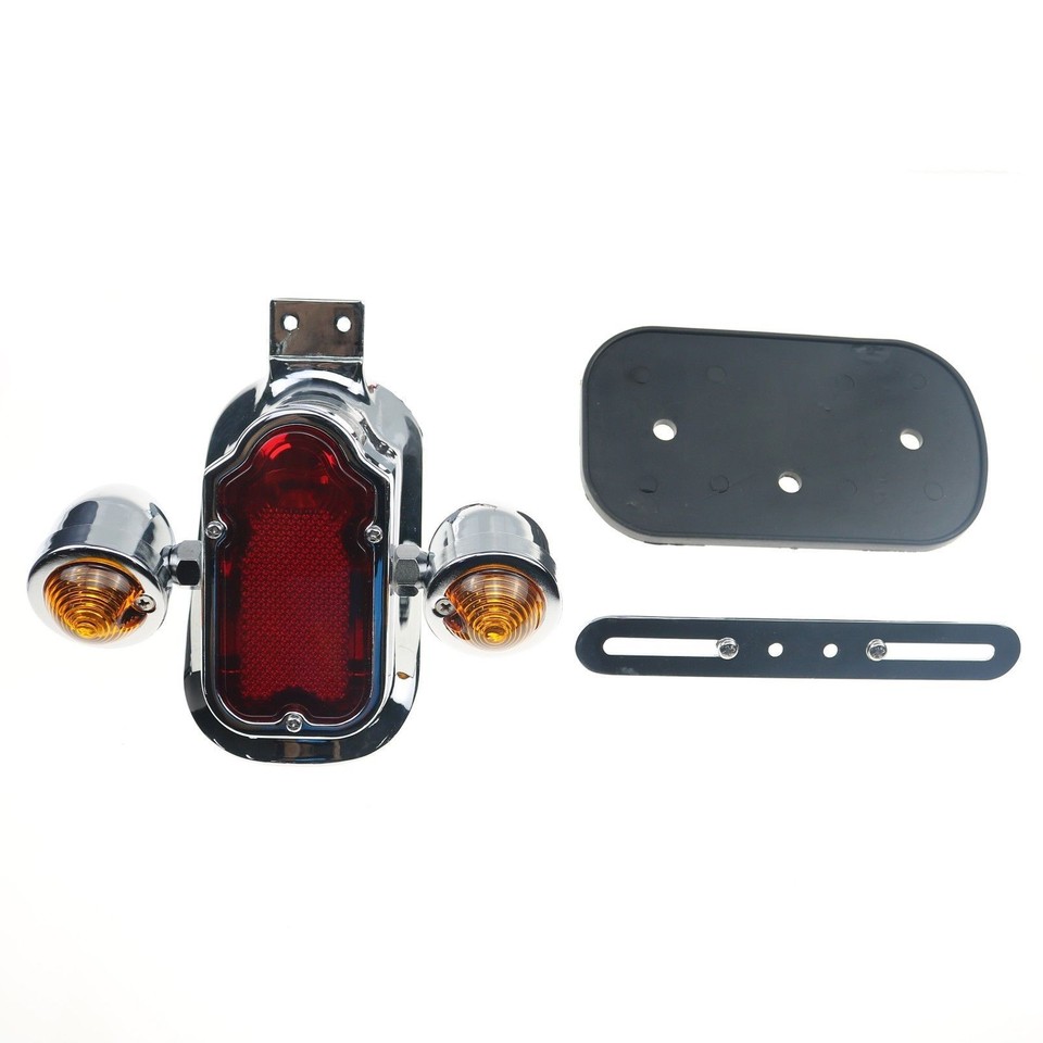 Chrome Tombstone Tail Light Turn Signal For Harley Softail Springer ...