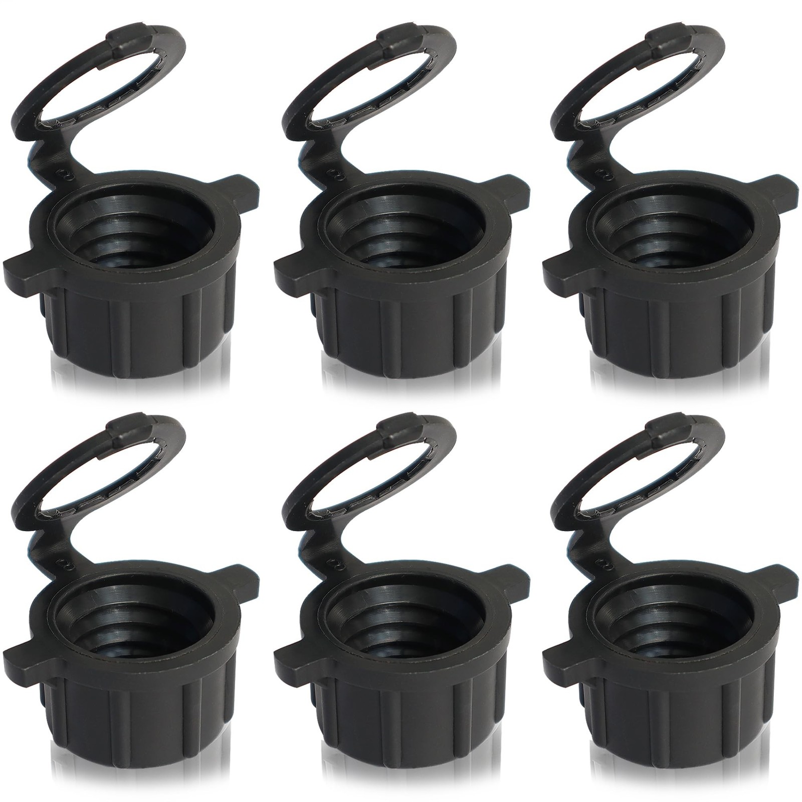 6 PCS Racing Vent Caps Fit Vp Jug Can, 24 mm Black 3045 Vent Caps ...