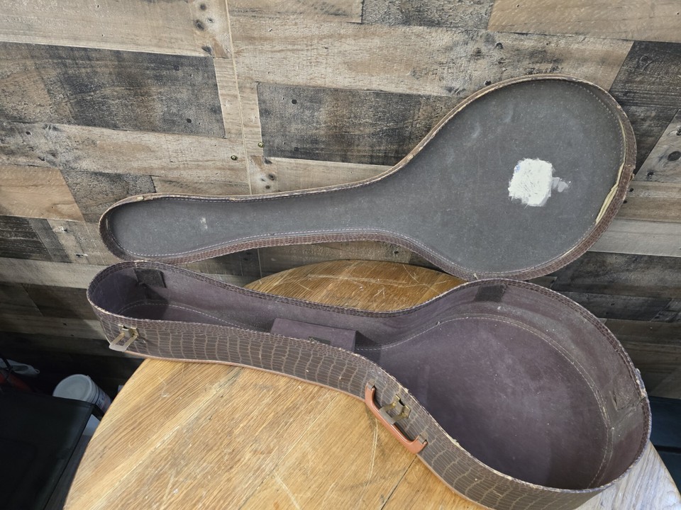 Vintage 1950’s Gibson Banjo Case w/ Logo, Emblem Brown Alligator Case ...