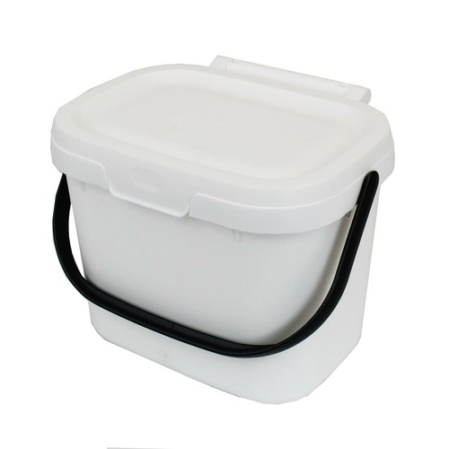 Addis Kitchen Caddy for Food Waste or Storage – White & Grey – 4.5L ...