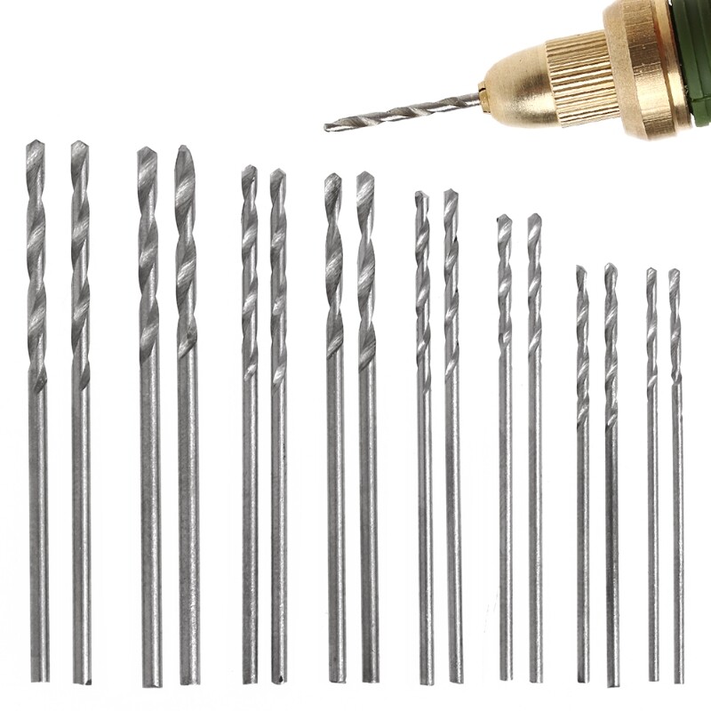 16Pcs HSS White Steel Twist Drill Bit Set 0.8-1.5mm For Electric ...
