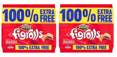 Set of 2 Jacob's Fig Rolls 200g + 100% Extra Free (400 Grams each ...
