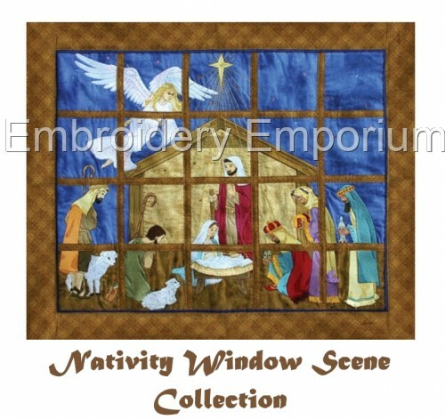 NATIVITY WINDOW SCENE COLLECTION - MACHINE EMBROIDERY DESIGNS ON USB ...