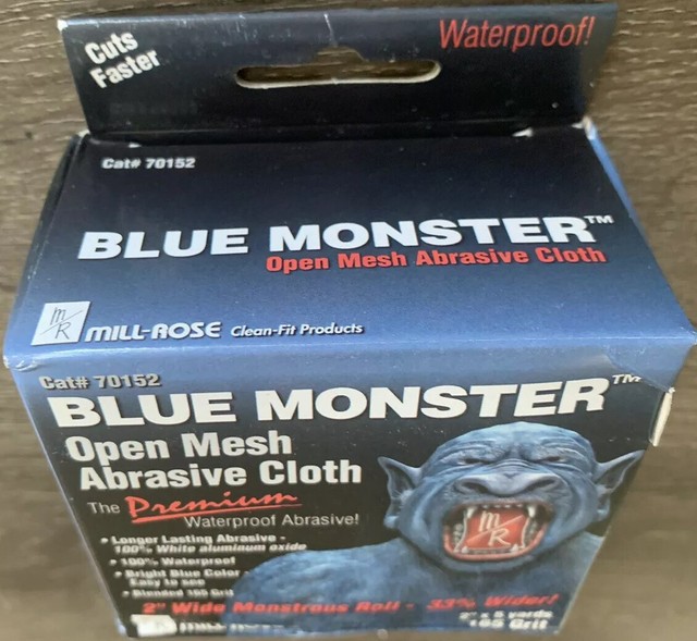 Mill-Rose Blue Monster Open Mesh Abrasive Cloth 2" X 5 Yards 165 Grit ...