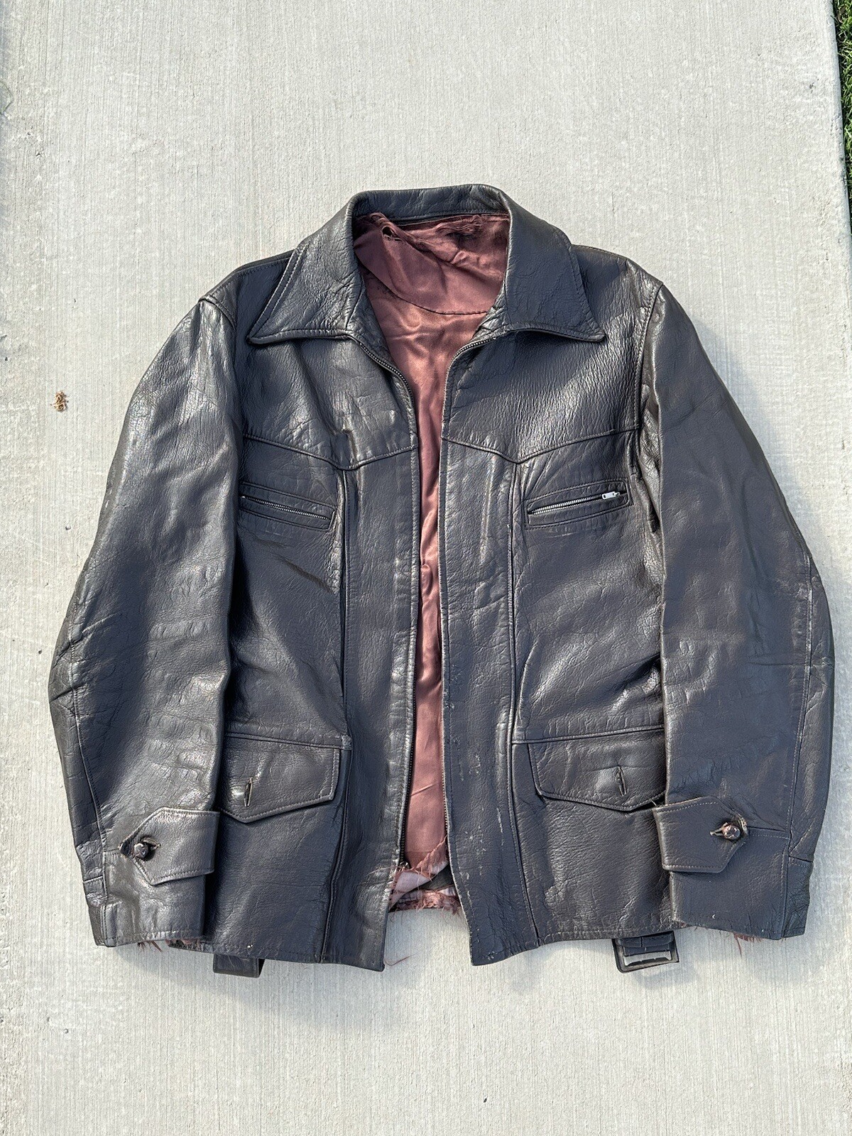 1940s/50s vintage leather jacket - Gem