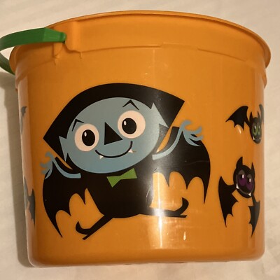 Halloween Candy Bucket Trick Treat Pail Bats Spiders USA | eBay