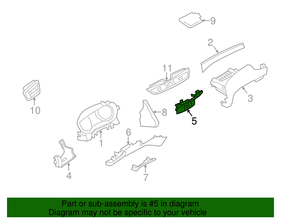 Genuine Nissan Center Panel 68104-5HA0B | eBay