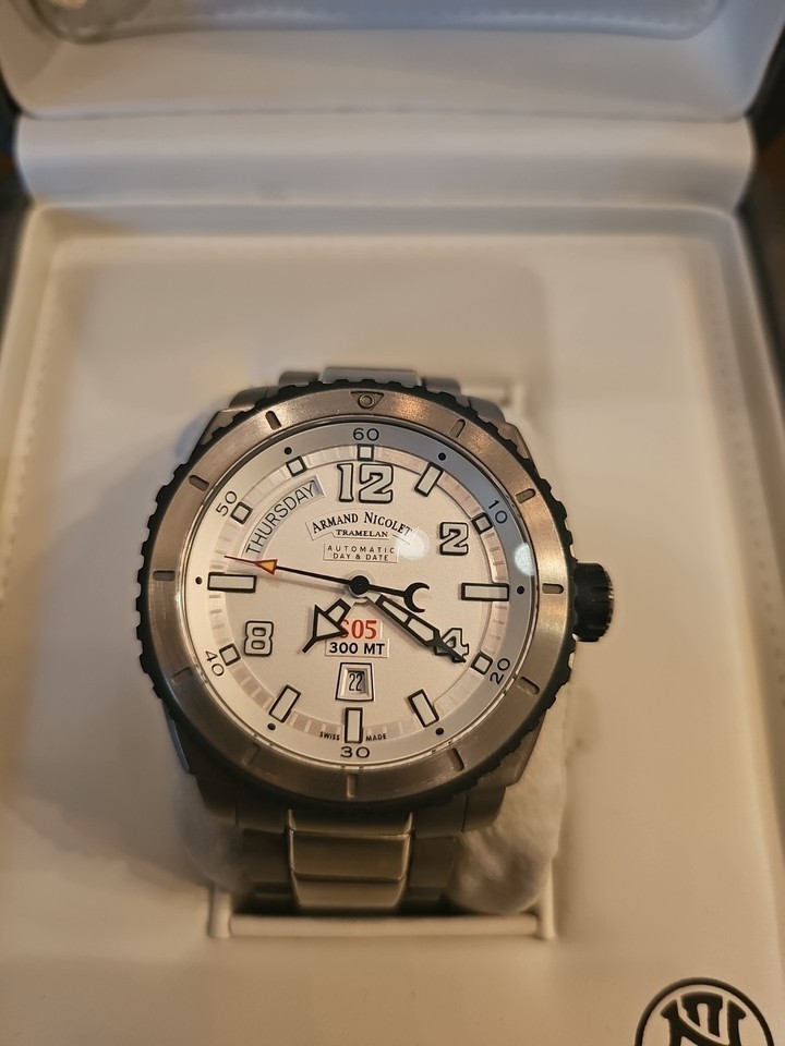 ARMAND NICOLET S05 TITANIUM DAY DATE SWISS MADE AUTOMATIC 300M 46MM | eBay