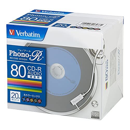 Verbatim Japan 20 Verbatim Blank Music CDR Discs 80min 24x CD-R Color ...
