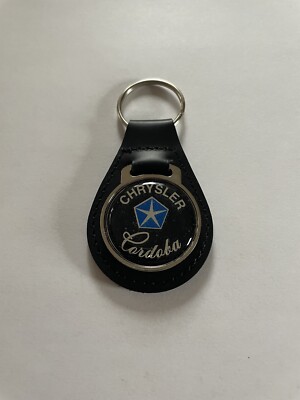 Chrysler Cordoba Keychain Black Leather Key Fob Key Chain | eBay