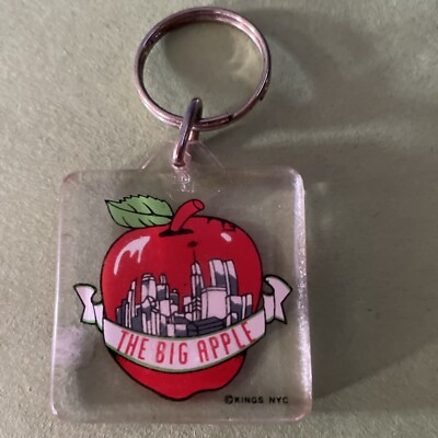 Vintage The Big Apple New York City NYC Downtown Skyscrapers Keychain ...