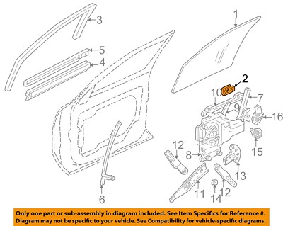 GM OEM 97-05 Park Avenue Front Door Glass Hardware-Door Glass Retainer ...