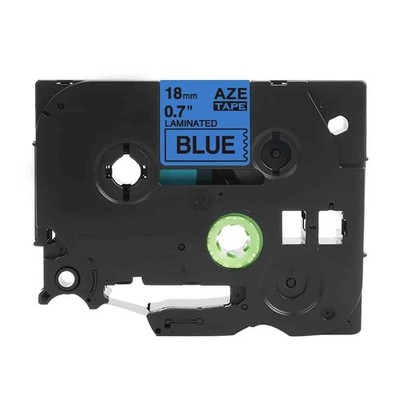 Nastro Compatibile Brother TZE-541 TZE541 18mm 8 metri Nero su Blu | eBay
