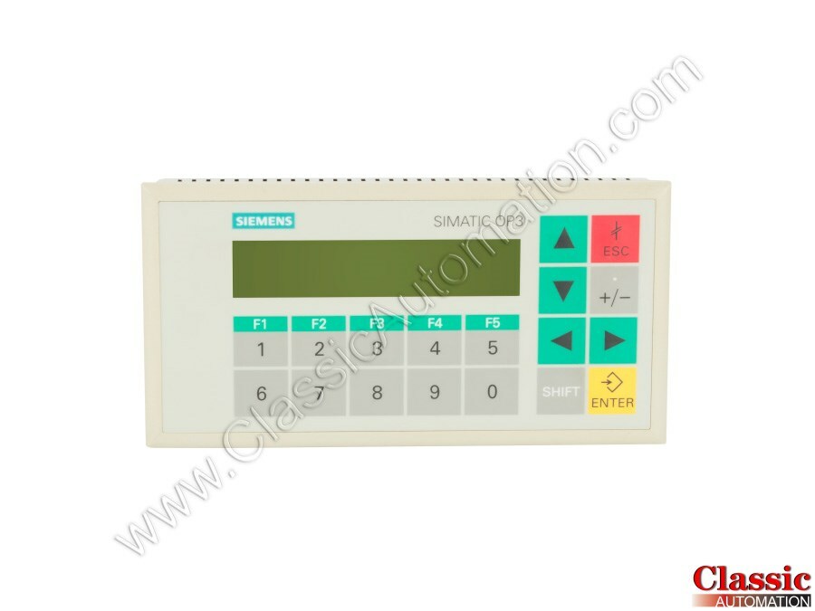Siemens | 6AV3503-1DB10 | Operator Interface Panel OP3 (Refurbished) | eBay
