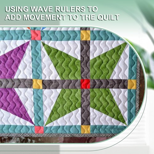 Kigley 2 Pcs Wave Edge Waves Ruler Acrylic Quilt Rulers for Quilting 0. ...