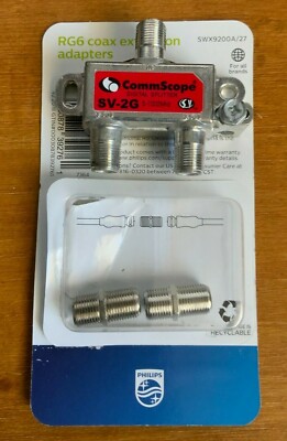 Philips RG6 Coax Extension Adapters + CommScope SV-2G Digital Splitter ...