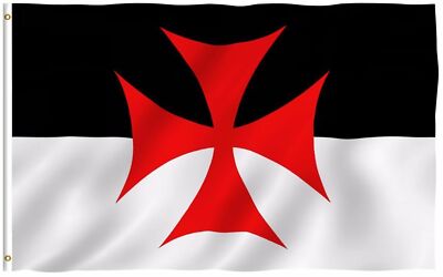 Templar Knights of Templar Battle Flag Roman Catholic Church Flag 3x5 ...