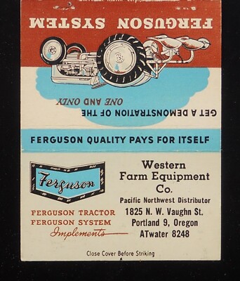 1950s Western Farm Equipment Co. Ferguson Tractor and Implements ...