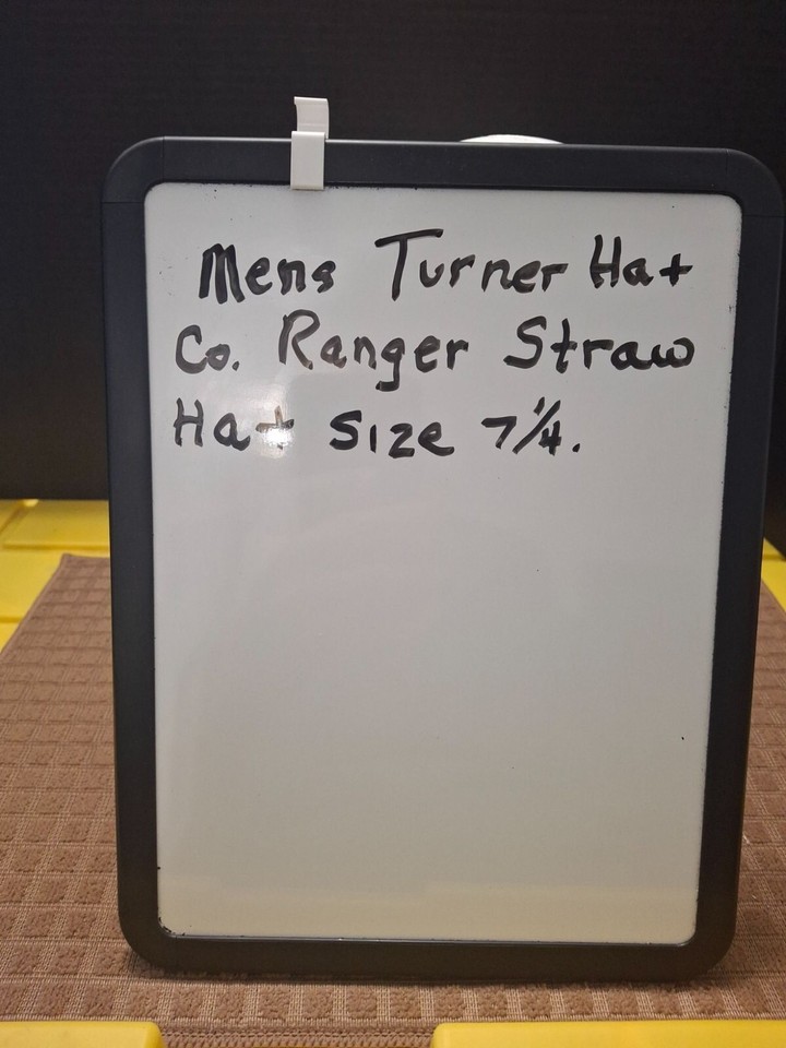 Turner Hat Company Ranger Straw Cowboy Hat 7 1/4 Size 58 With Leather ...