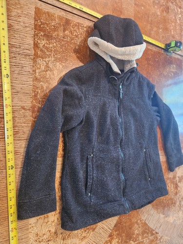 1 Madison Expedition Hooded Jacket. Black Heather Knit. Women's Large # ...