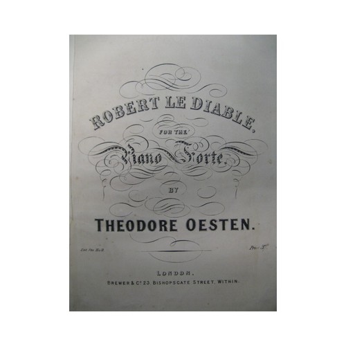 OESTEN Theodore Robert le Diable Piano XIXe | eBay