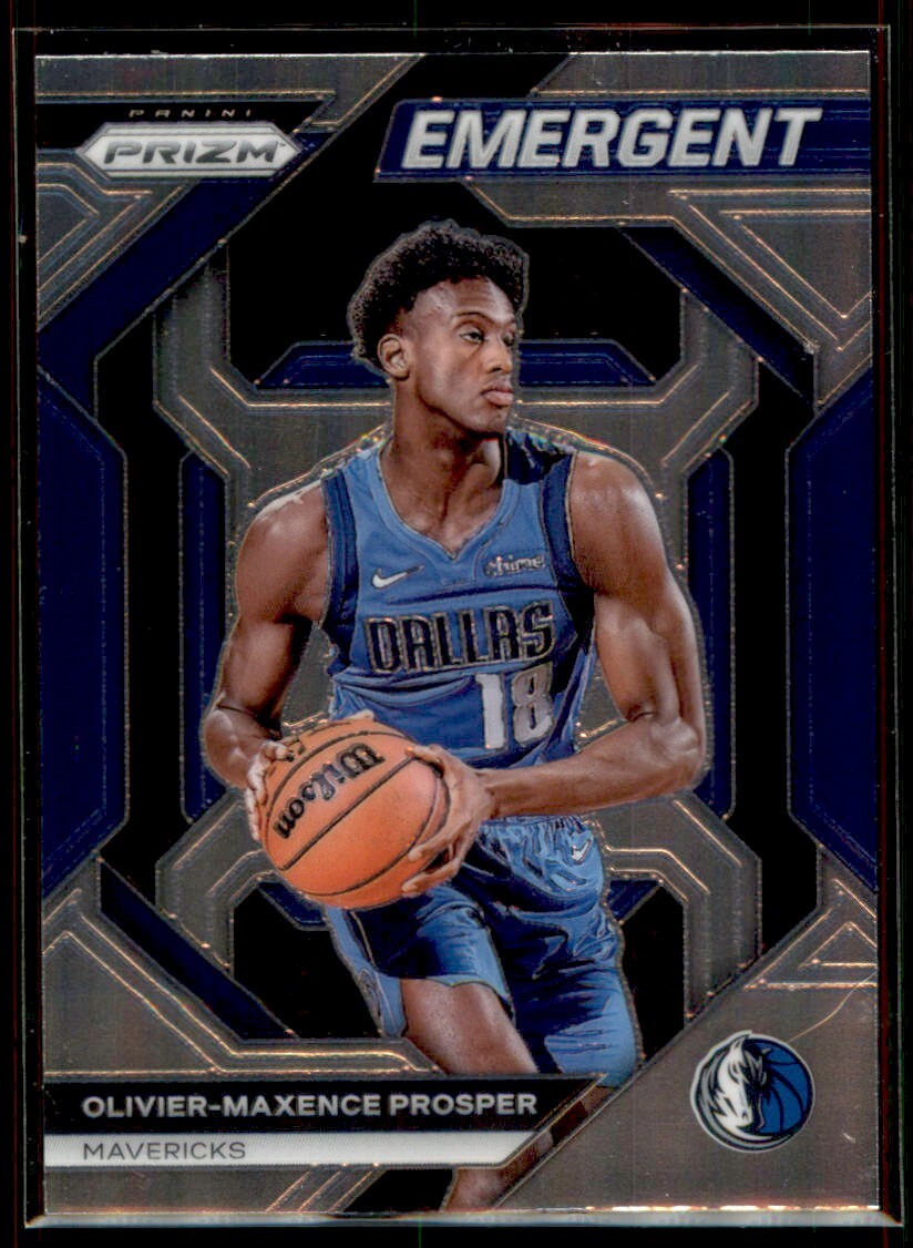 2023-24 Prizm Emergent Olivier-Maxence Prosper Dallas Mavericks RC #28 ...