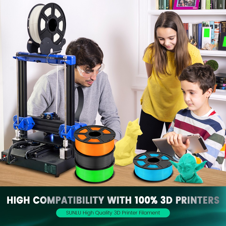 SUNLU 1.75MM 5KG Large Spool PLA+/PLA+ 2.0/PLA/PETG Filament For 3D ...