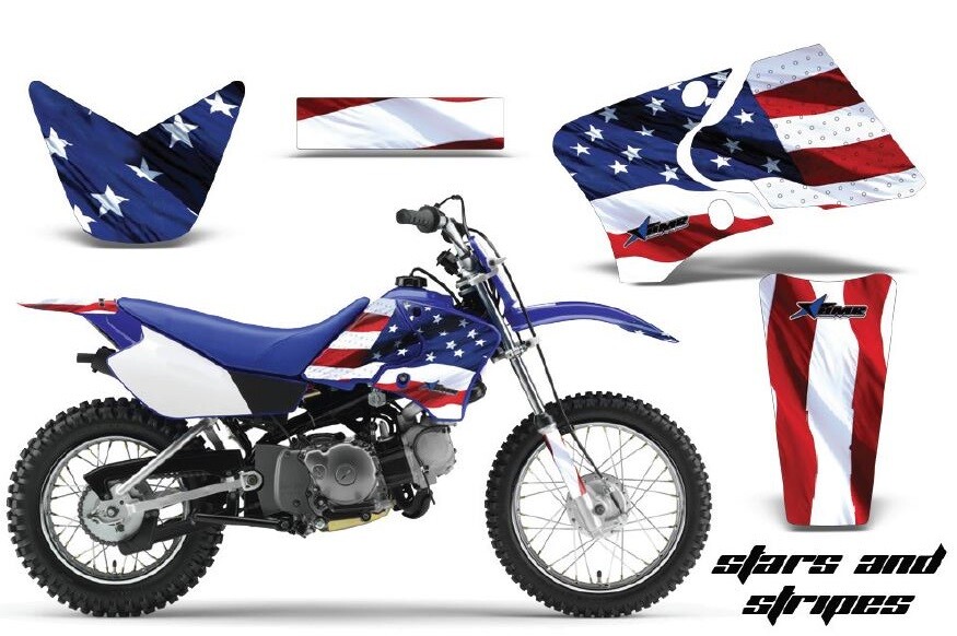 2000-2007 Yamaha TTR90 TTR90E Dirt Bike Decal Wrap Graphics Kit Stars ...
