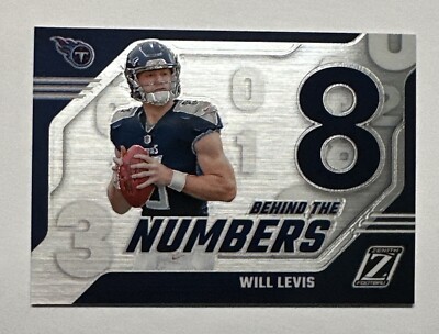 2023 Zenith Will Levis Base Behind the Numbers 8 Insert Rookie RC ...