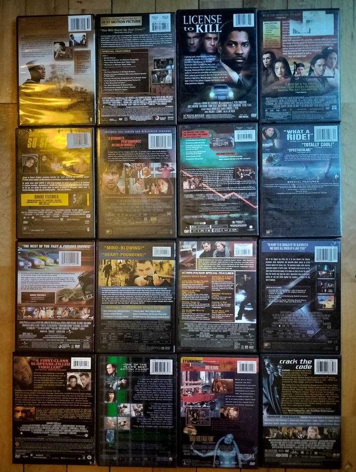 DVD Movie Lot (16) Denzel Washington,Matt Damon,Sean Connery many Great ...