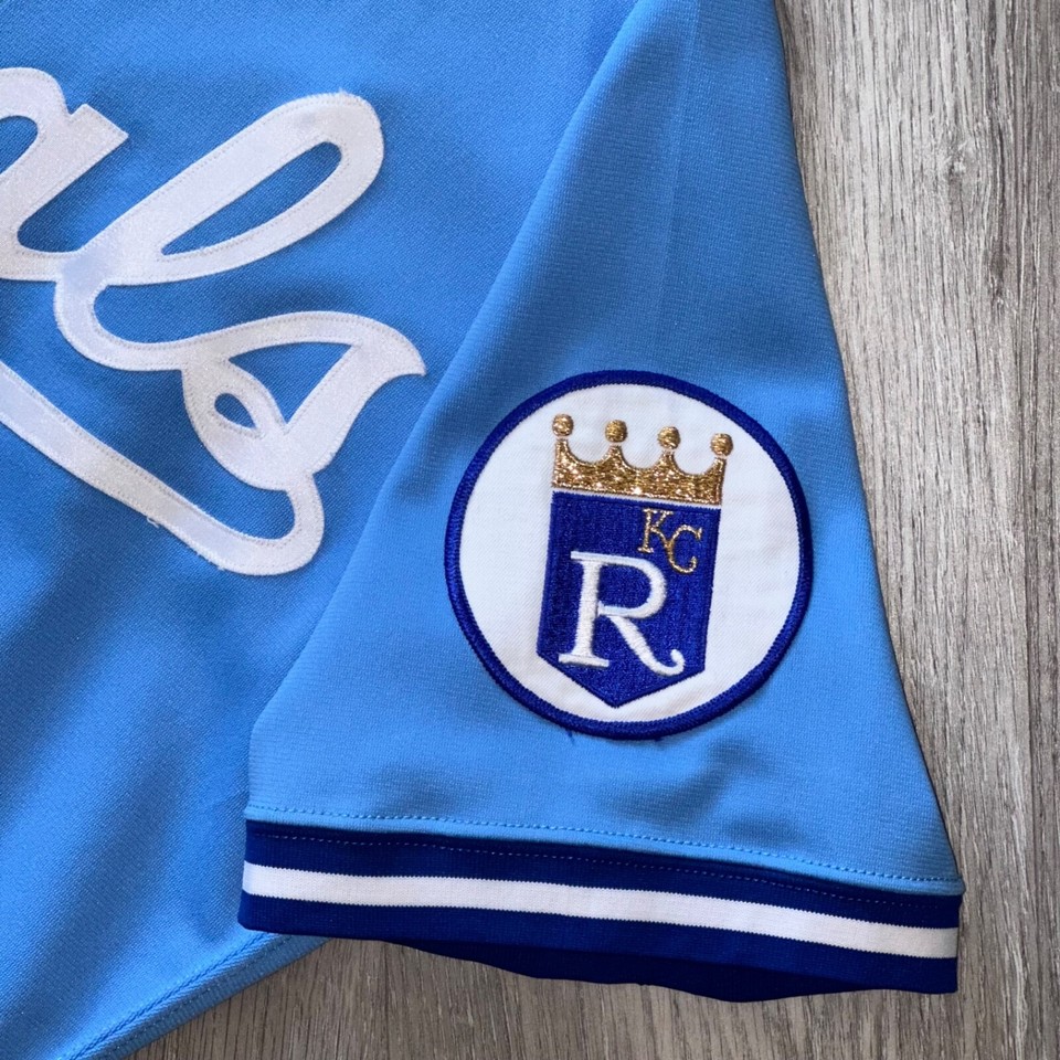 Authentic Kansas City Royals Jersey 40 Medium Rawlings Powder Blue | eBay