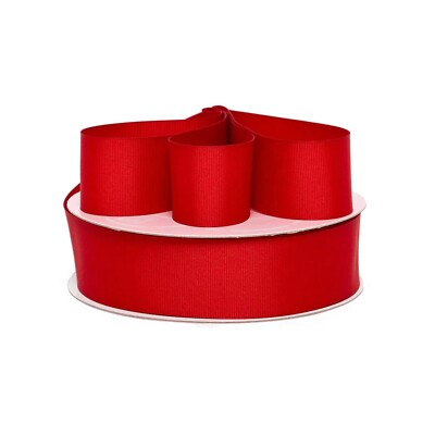 Red Ribbed Ribbon | Red Grosgrain Ribbon - 5/8in. x 50 Yards ...