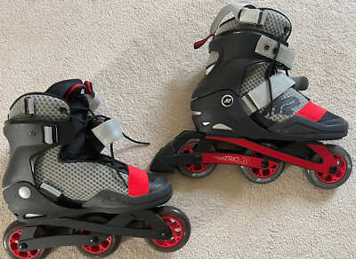 K2 TRIO 100 MEN'S INLINE SKATES Rollerblades 2020 Grey And Red 100mm ...