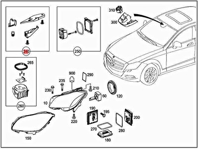 Genuine MERCEDES C218 X218 CLS C218 Shooting Brake X218 Bracket ...