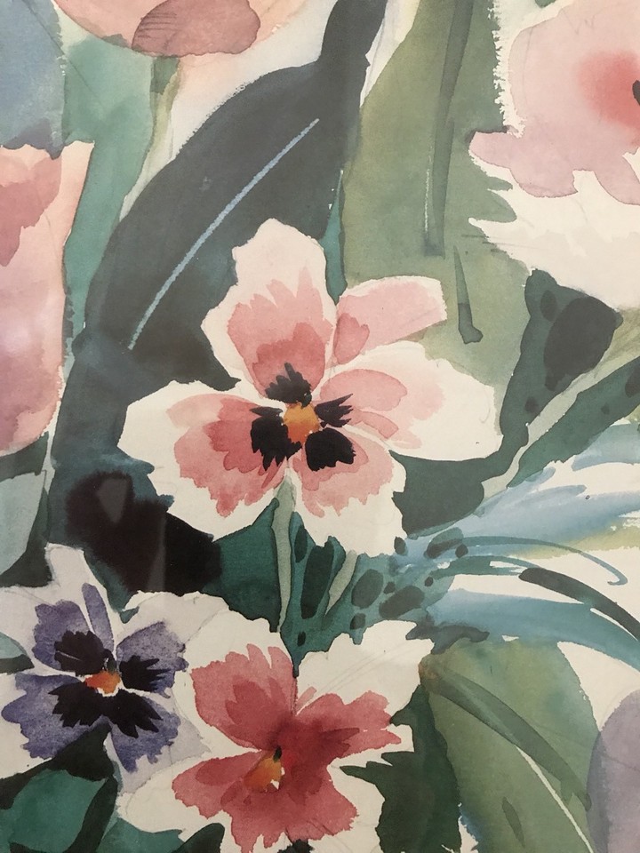 Framed Signed, Robert A. Fleming, Flower Watercolor Print | eBay