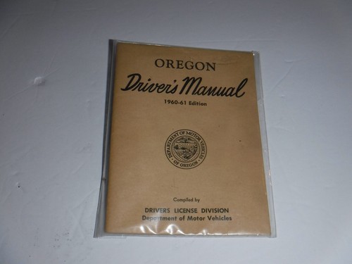Vintage 1960-61 OREGON Driver's Manual Dept. of Motor Vehicles License ...