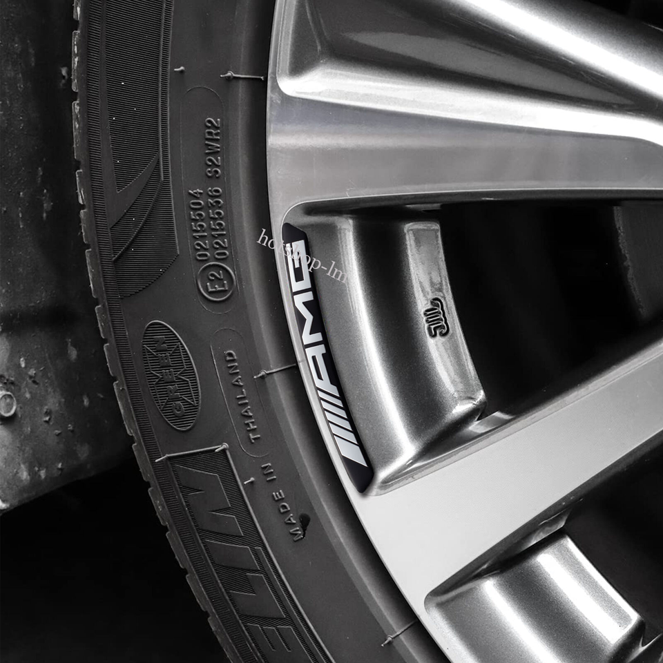 4PC Set 3D Emblem Badge Sport Wheel Wheels Sticker Decal Black For ...