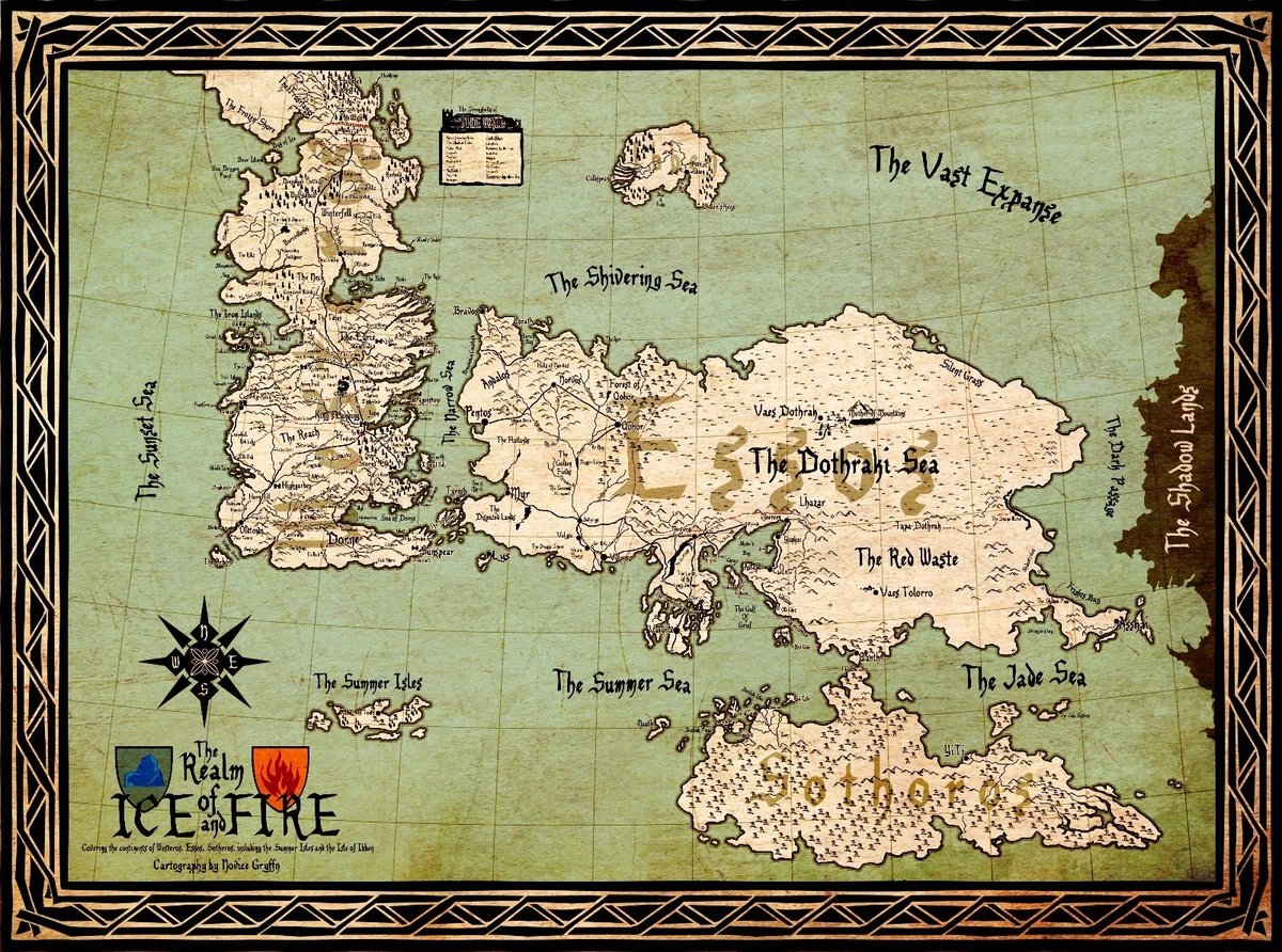 Game Of Thrones Map Poster
