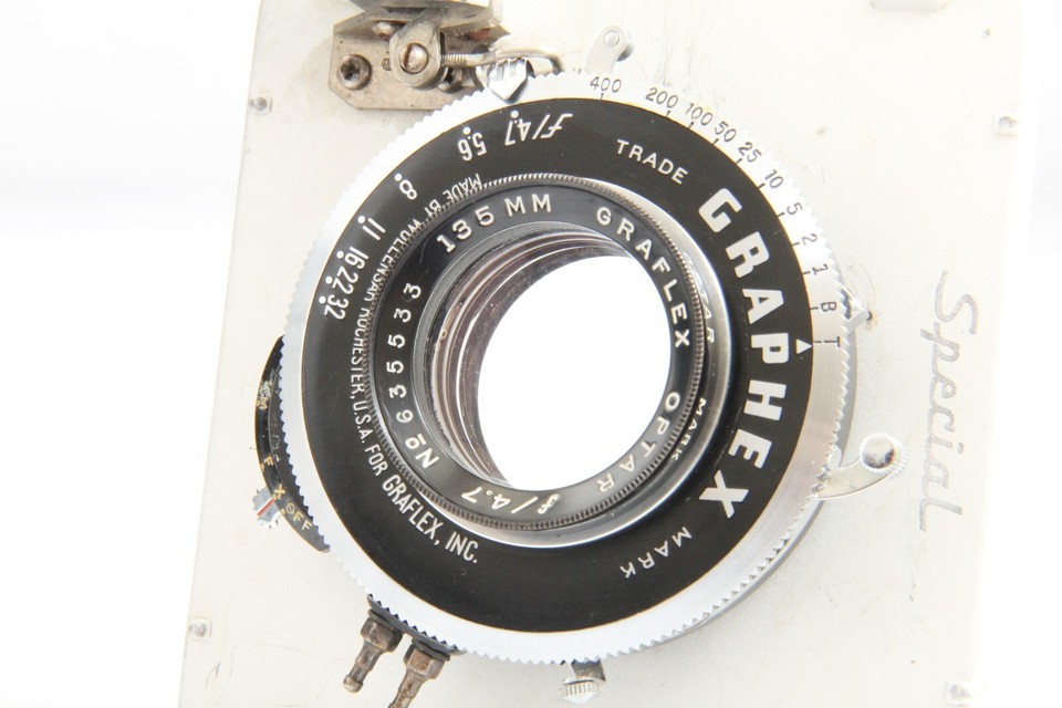 Graflex Crown Graphic 4x5 Large Format Camera w/GRAFLEX OPTAR 135mm F4 ...