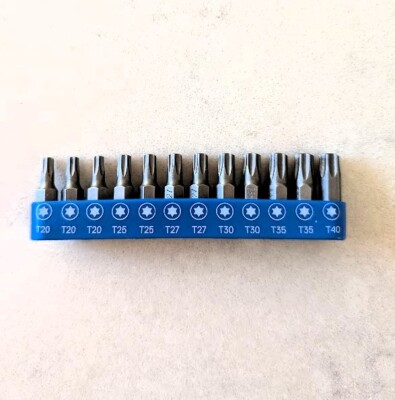 Kobalt Screwdriver Bit Set 12 Pieces Star (Torx) 1/4 Inch Hex Drive T20 ...