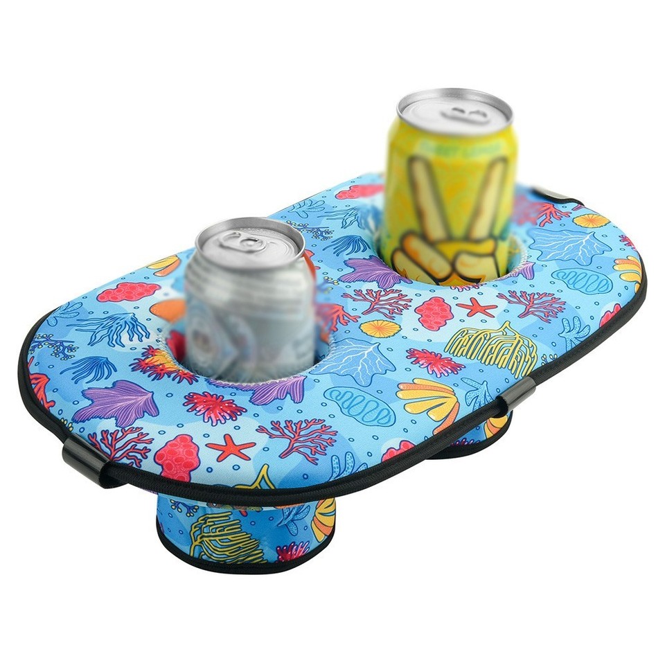 Double Cup Floating Tray Pool Drink Holder Ample Space For Drinks And ...