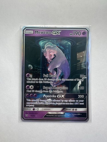 Mewtwo GX - 78/73 - Pokemon Shining Legends Sun & Moon Secret Rare Card ...