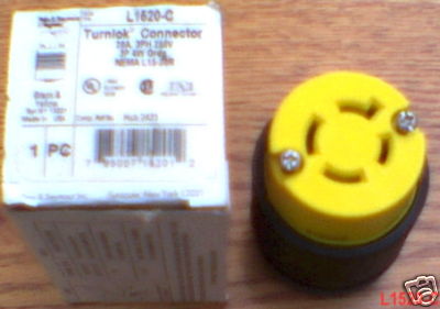 P&S L1520-C 20 Amp 250 Volt 3 Phase L15-20R Connector HBL2423 | eBay