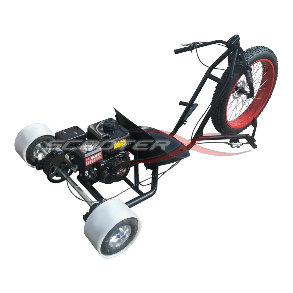 Drift Trike Gas Powered 6.5HP 3 Wheel Big Red Cart Go Kart Bike Motor ...
