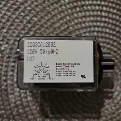 New!! EAGLE SIGNAL CONTROLS 22Q3CA12002 L87 RELAY | eBay