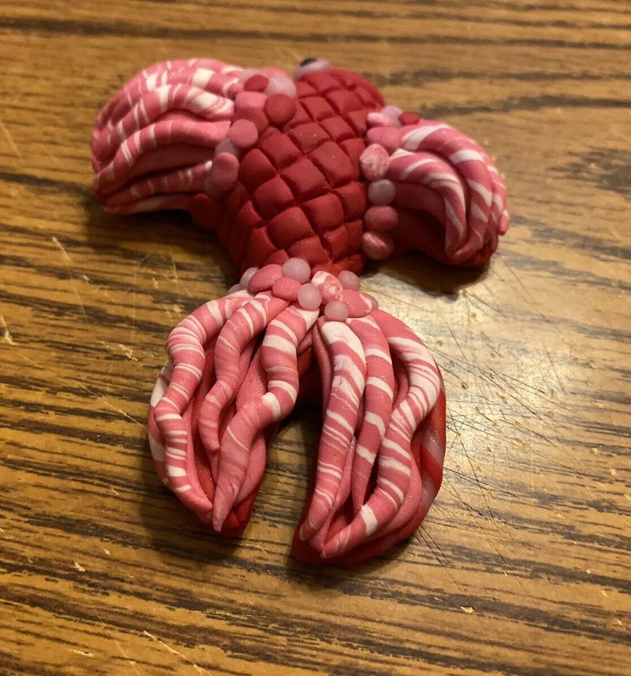 OOAK SWEET PINK/RED FISH POLYMER CLAY | eBay