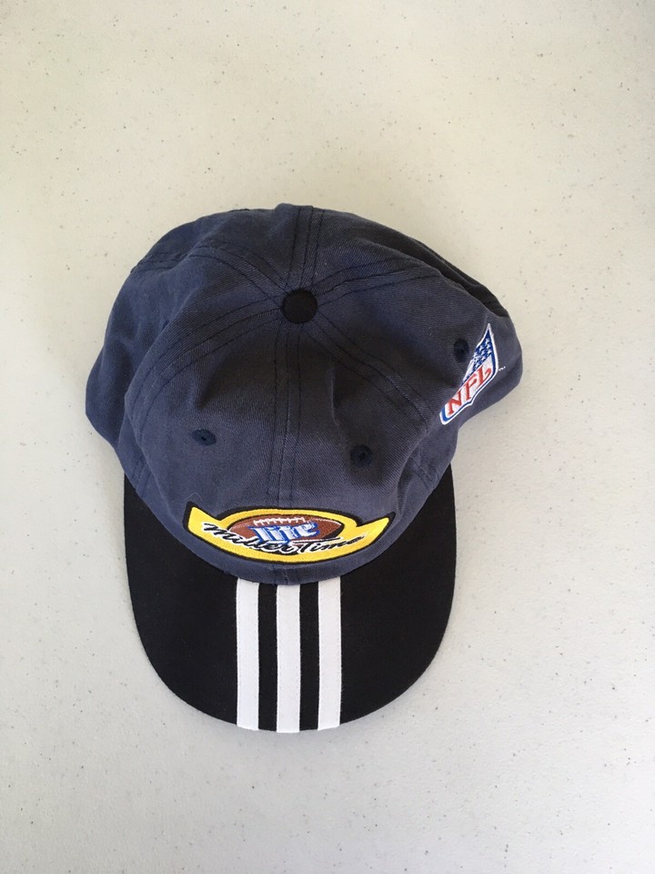NFL Football Miller Lite Time Baseball Ball Cap Hat Patches Stripes | eBay