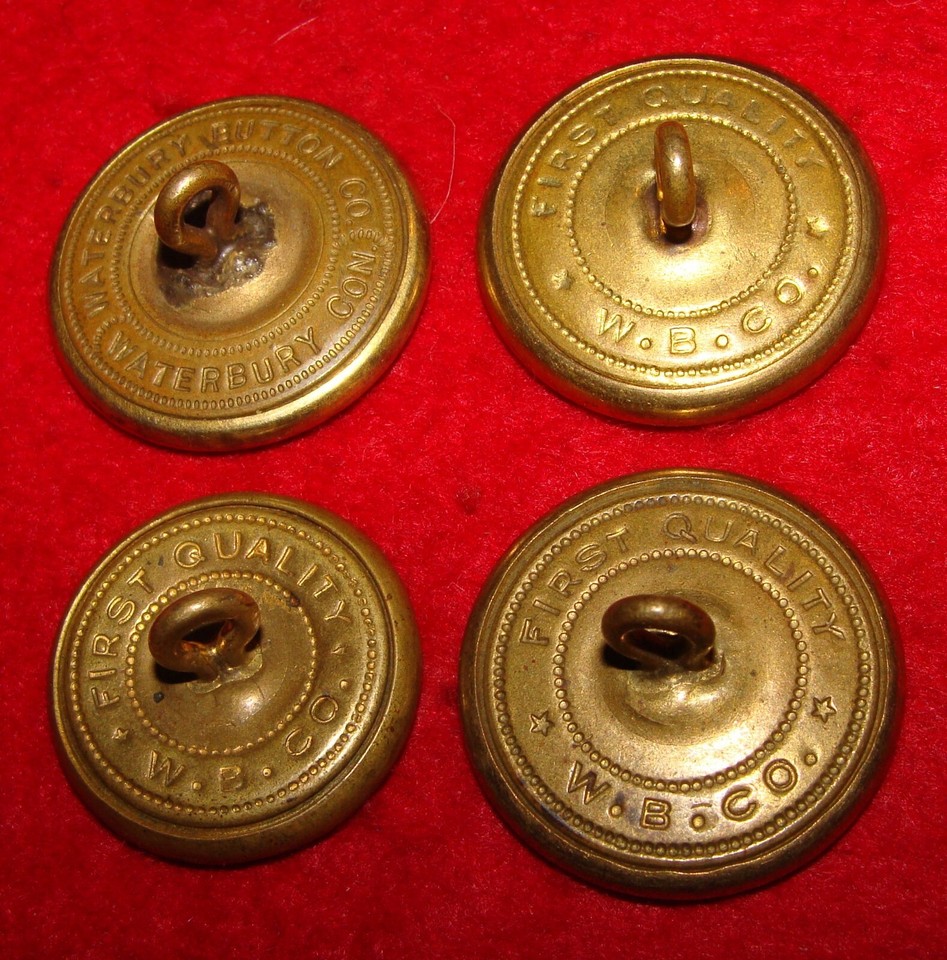 4 Antique New York City Police Officer Brass Uniform Buttons ...