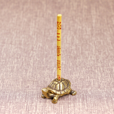 Solid Brass Turtle Fragrant Insert Figurine Small Statue Home Ornament ...