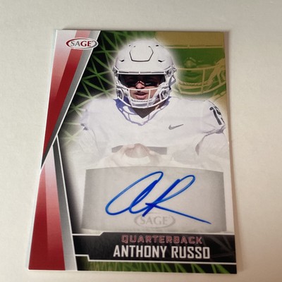 🔥🔥 2022 Sage Collectibles Draft College Football RC Auto A-AR Anthony ...